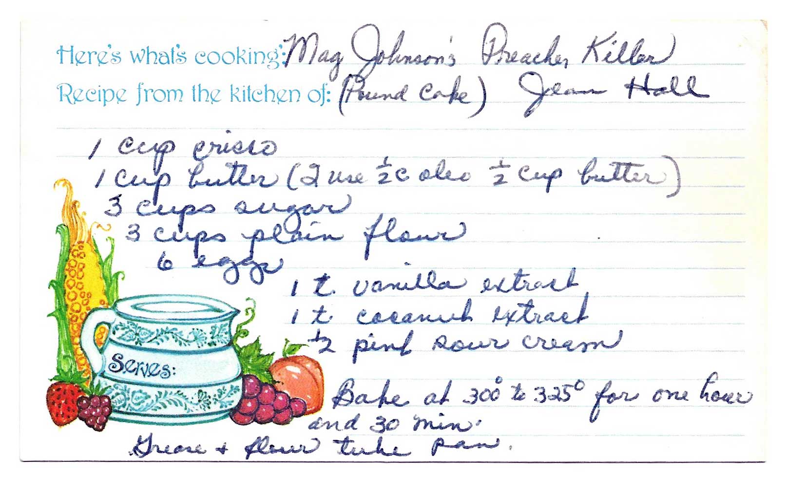 May Johnson’s Preacher Killer (Pound Cake) from Jean Hall